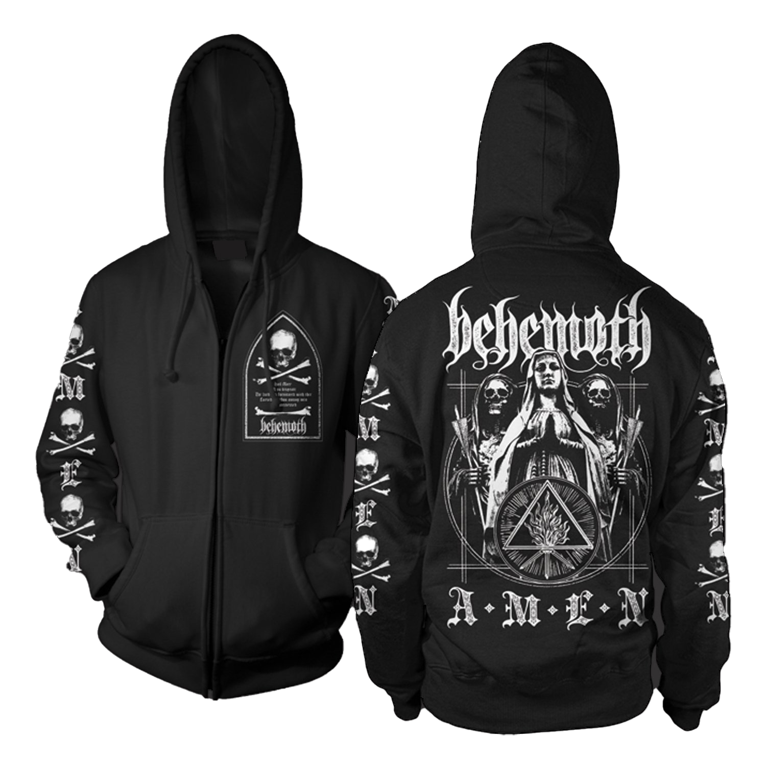 Behemoth Amen Zip Hoodie (double sided) – Rock Town Hollywood
