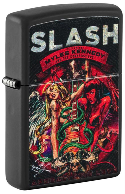 Slash Black Matte Zippo lighter (fuel NOT included) – Rock Town Hollywood